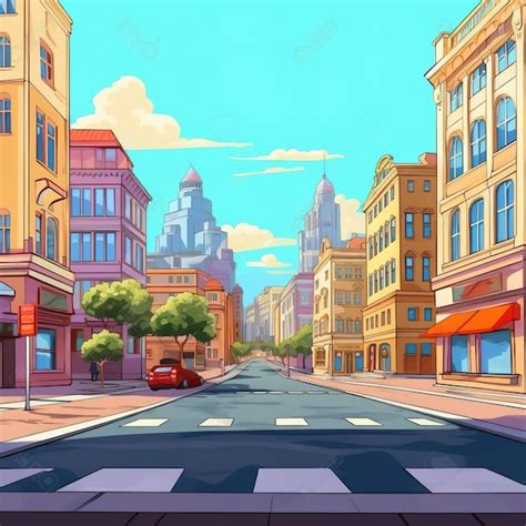 Premium Ai Image Cityscape Background Illustration