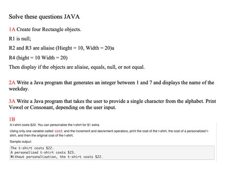solved solve these questions java 1a create four rectangle