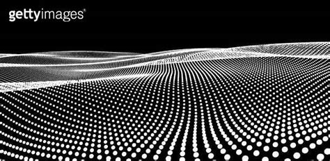 Abstract Form Consisting Of Small Particles Objects With Dots 3d Vector Illustration 이미지