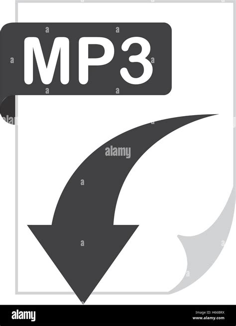 Document File Format With Arrow Download Isolated Icon Stock Vector