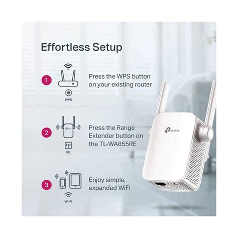 Tp Link Tl Wa855re Wi Fi Range Extender 300mbps 2 4 Ghz Rj 45 Star Light Kuwait