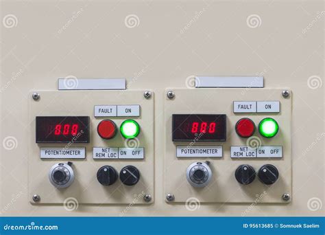 Technical Display On Control Panel With Electric Devices Stock Image Image Of Board