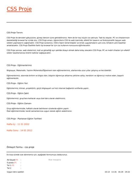 Css Proje Pdf
