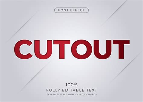 Premium Vector Cutout Text Effect With Font Style