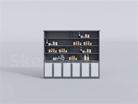 10407 Free Sketchup Display Cabinets Model Download