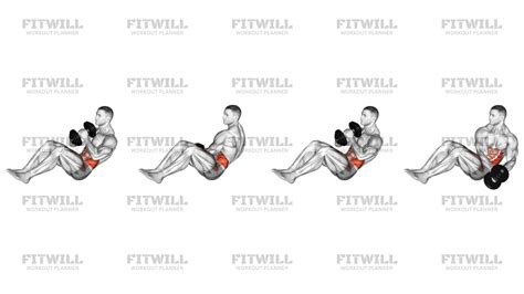 Dumbbell Russian Twist With Legs Floor Off Exercise Guide Video