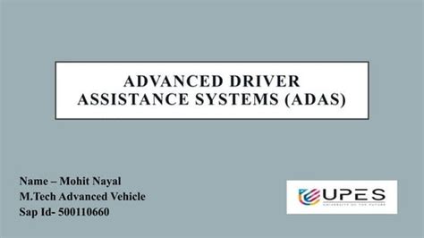 Advanced Driver Assistant System Adaspptx Auto Safety Technologies