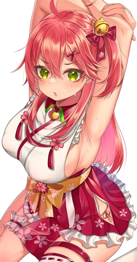 Sakura Miko And Sakura Miko Hololive Drawn By Narurock Danbooru