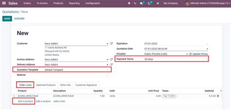 How To Set Up Down Payments In Odoo 15 Sales Module