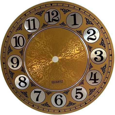 Xd 7 Inch Diameter Aluminium Wall Clock Dial Face Arabic Numeral Clock Dial Face Replacement