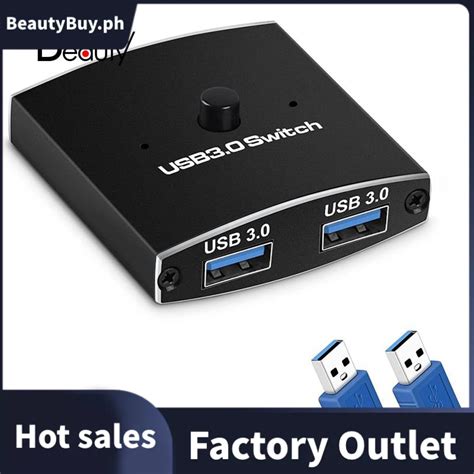 USB 3 0 Switch Selector KVM Switch 5Gbps 2 In 1 Out USB Switch USB 3 0 Two Way Sharer For