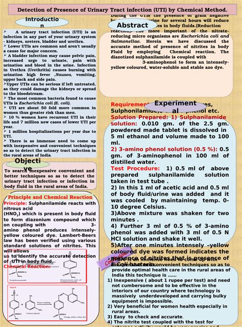 Pdf Detection Of Presence Of Urinary Tract Infection Uti By Chemical Method