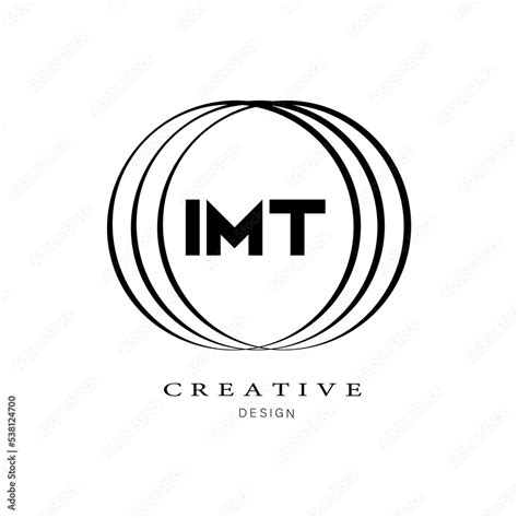 Design Of The IMT Letter Logo In A Circle On A White Background Initials Letter Logo Concept By