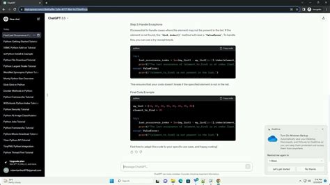 Find Last Occurrence Of Element In List Python Youtube