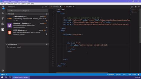 Bootstrap Extension For Visual Studio Code Vsearound