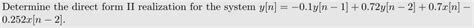Solved Determine The Direct Form Ii Realization For The