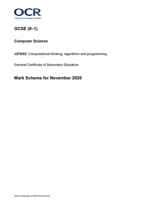 Gcse 9 1 Systems Programing And Algorithms J276 02 Computational Thinking Algorithms And