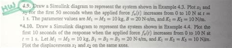 Draw A Simulink Diagram To Represent The System Chegg