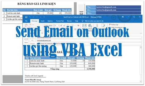 Gửi Email Hàng Loạt Trên Outlook Bằng Vba Excel Programming Tips And