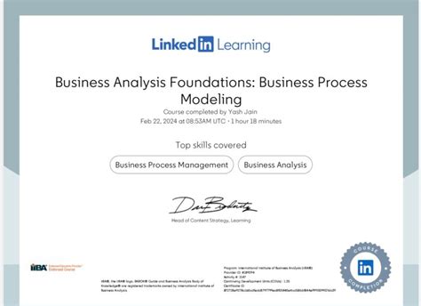 Yash Jain On Linkedin Businessanalyst Processmodeling Iiba Pmi Linkdinlearning…