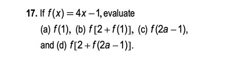 solved if f x 4x 1