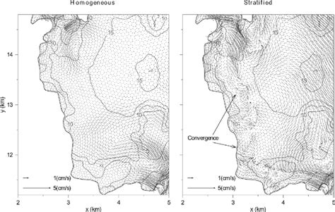 Surface Residual Currents In Homogenous And Stratified Conditions From Download Scientific