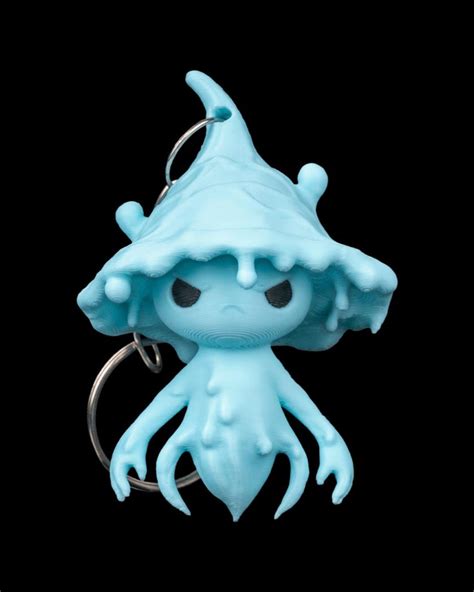 Bloop Water Spirit Keychain 3d Printed Pla Cute Charm Etsy