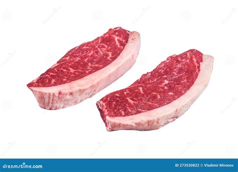 Raw Cap Rump Or Top Sirloin Beef Meat Steak Isolated On White Background Stock Photo Image