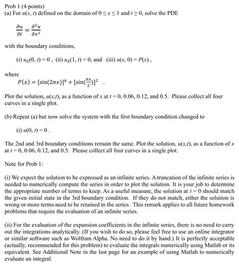 Solved Prob Points A For U X T Defined On The Chegg