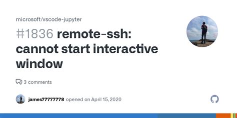 Remote Ssh Cannot Start Interactive Window Issue Microsoft Vscode Jupyter GitHub