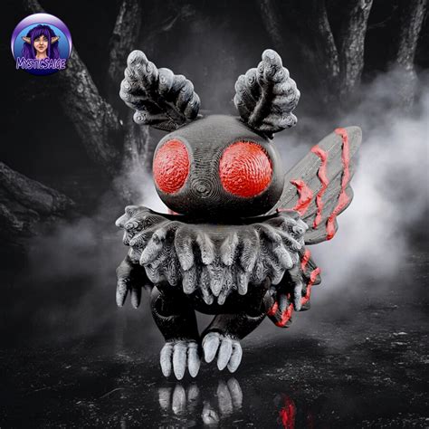 3d Printable Chibi Cryptids Mothman By Mysticsaige