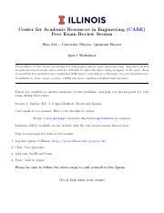 University Physics Quiz 1 Review Quantum Physics Problems Course Hero