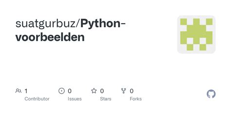 Github Suatgurbuzpython Voorbeelden