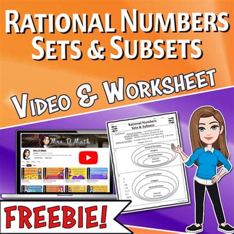 Rational Numbers Sets And Subsets Video Lesson And Ws Notes 7th Grade Math