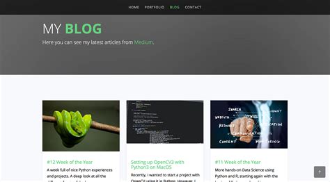 13 Week Of The Year Building My Personal Portfolio Page By Florian