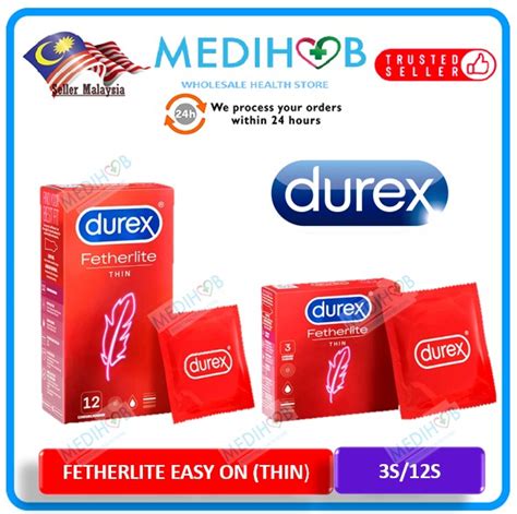Durex Fetherlite Easy On 3s12s Lazada