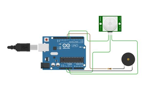 Circuit Design Sensor De Movimiento Con Arduino Y Buzzer Tinkercad