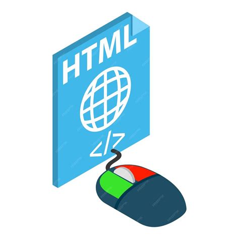 premium vector html file icon isometric illustration of html file