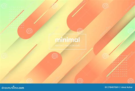 Minimal Abstract Orange Green Gradient Soft Color Shape Geometric Background Stock Vector
