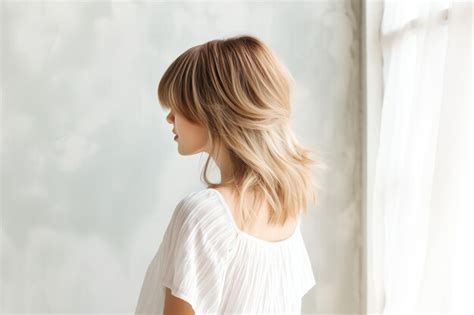 Premium Photo Beautiful Side Swept Bangs Hair Style