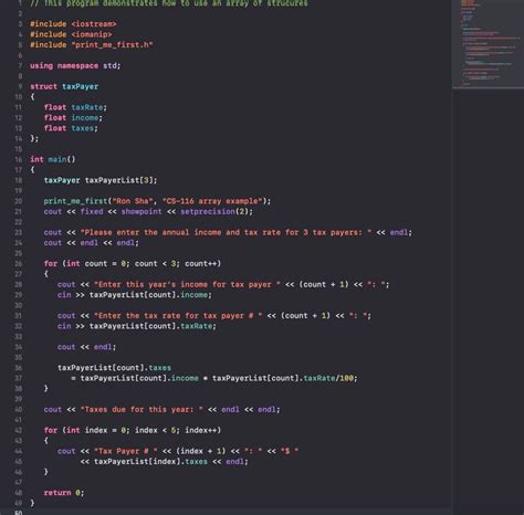 Solved 11 1 This Program Demonstrates How To Use An Array Chegg Com