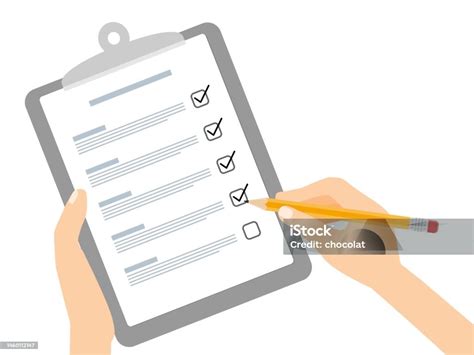 Checklist And Hand Stock Illustration Download Image Now Checklist Adult Agreement Istock