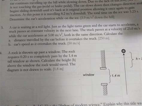 [grade 11 Physics Kinematics] How Do I Do Question 3 Im Super Lost Dont Even Know Where To