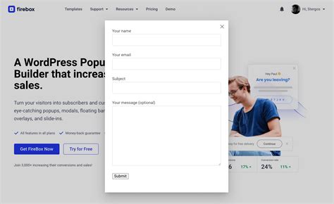 How To Create A Contact Form Popup In Wordpress Wordpress Popup Builder Plugin Firebox