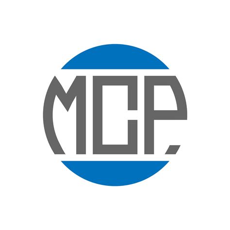 Mcp Letter Logo Design On White Background Mcp Creative Initials Circle Logo Concept Mcp