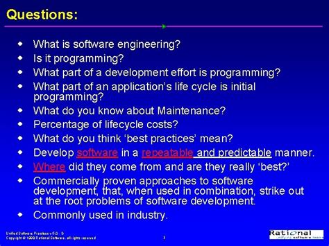 Best Practices Of Software Engineering Unified Software Practices