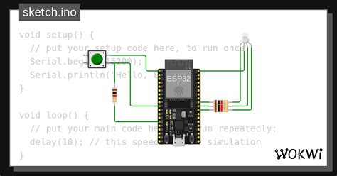gpio with interrupt excercise wokwi esp32 stm32 arduino simulator