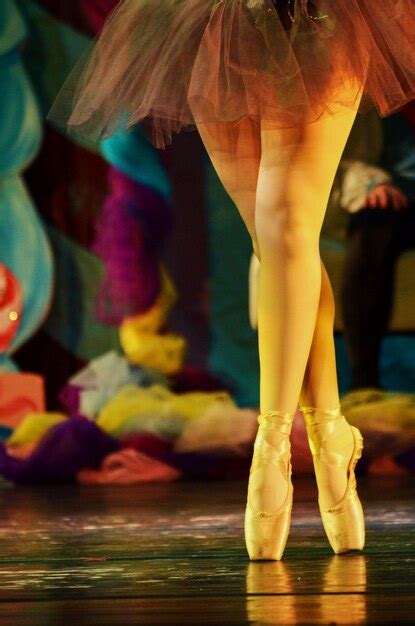 Premium Photo Close Up Of Ballerina Toe Dancing