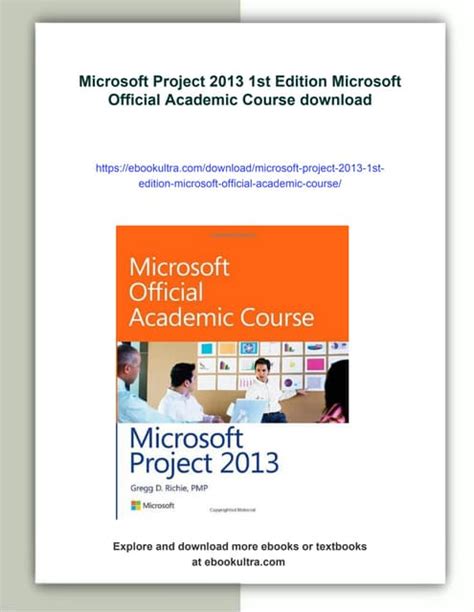 Microsoft Project 2013 1st Edition Microsoft Official Academic Course Pdf