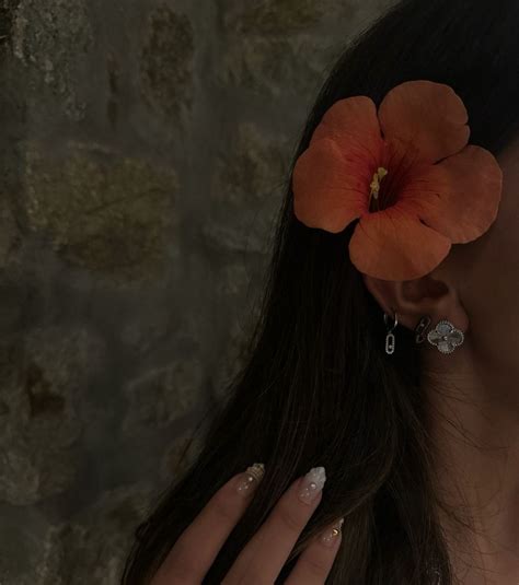 Hibiscus Flower Profile Picture Hibiscus Flower In Ear Tropical Glam
